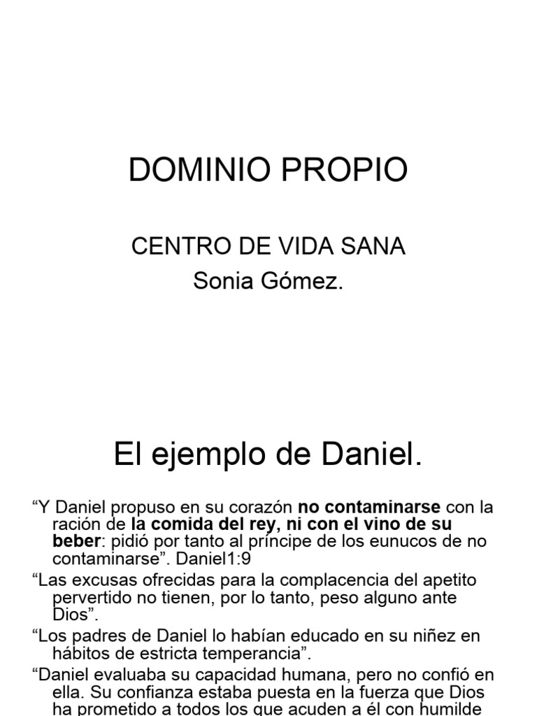 Dominio Propio | PDF | Moralidad | Dios