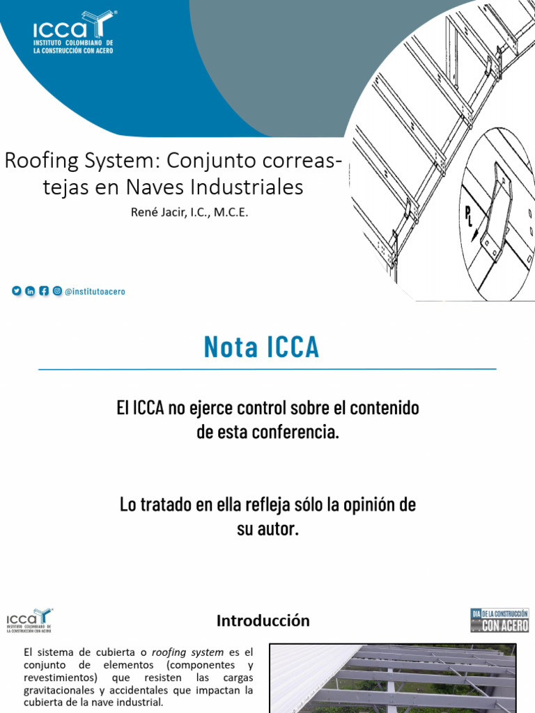 Presentación Roofing System ICCA Rev00 | PDF | Tornillo | Ingeniero civil