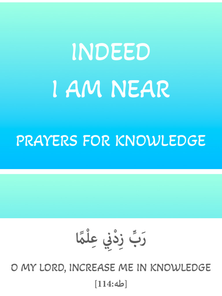 Prayers for Knowledge | PDF