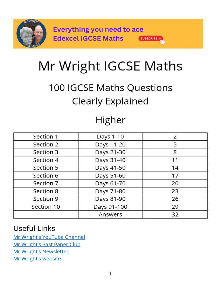 100 IGCSE Maths Questions Clearly Explained | PDF | Mathematics