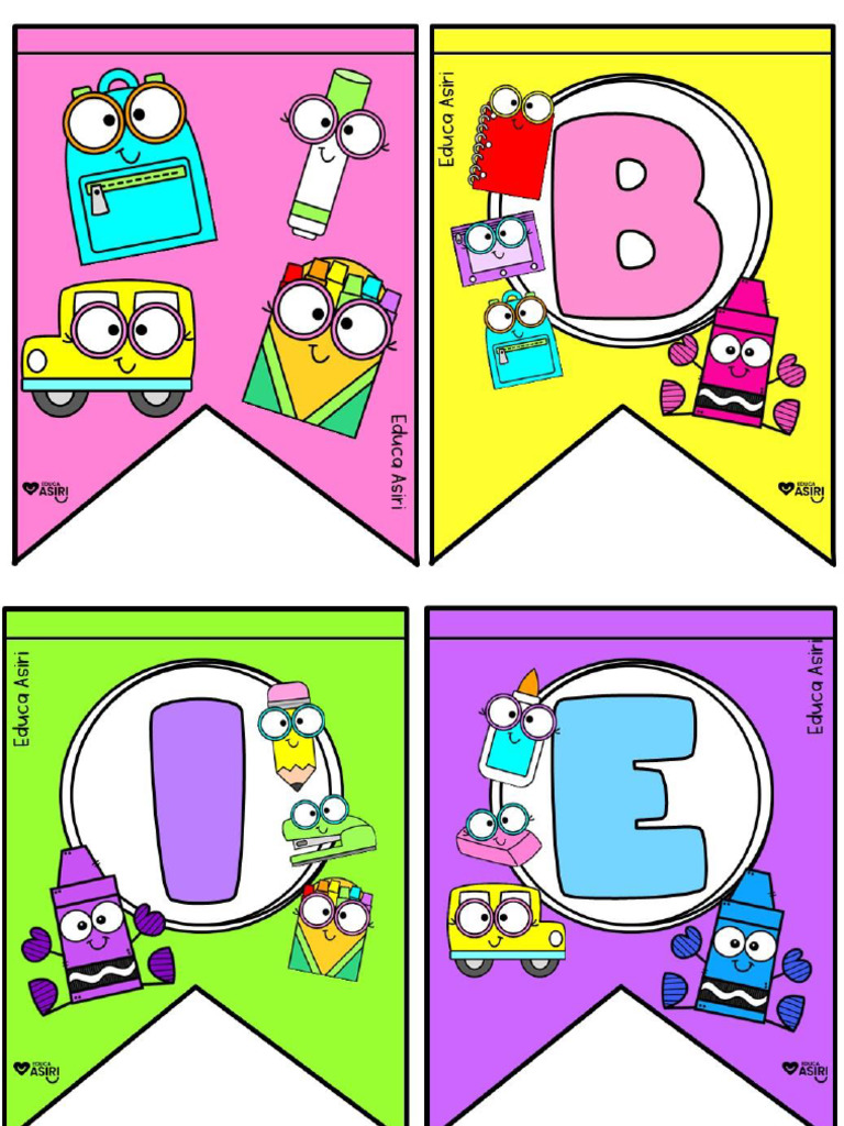 Banderines Bienvenidos - Educa Asiri | PDF