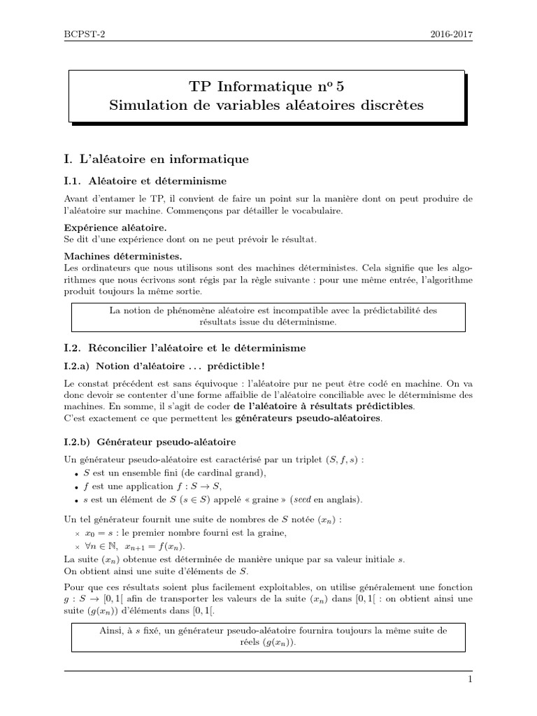 Simulation de variables aléatoires en Python | PDF | Statistiques ...