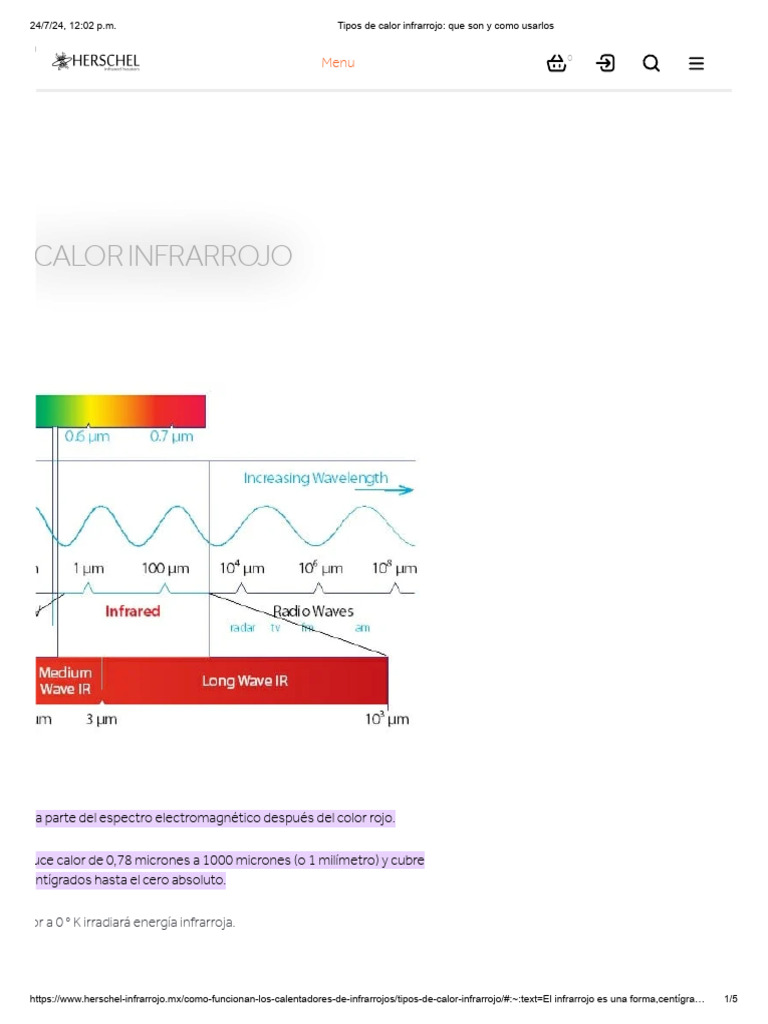 Tipos de Calor Infrarrojo - Que Son y Como Usarlos | PDF | Infrarrojo ...