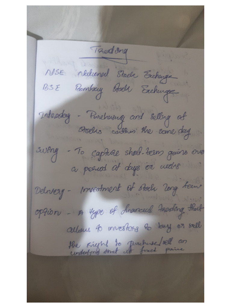 What Is Trading Brief Note | PDF