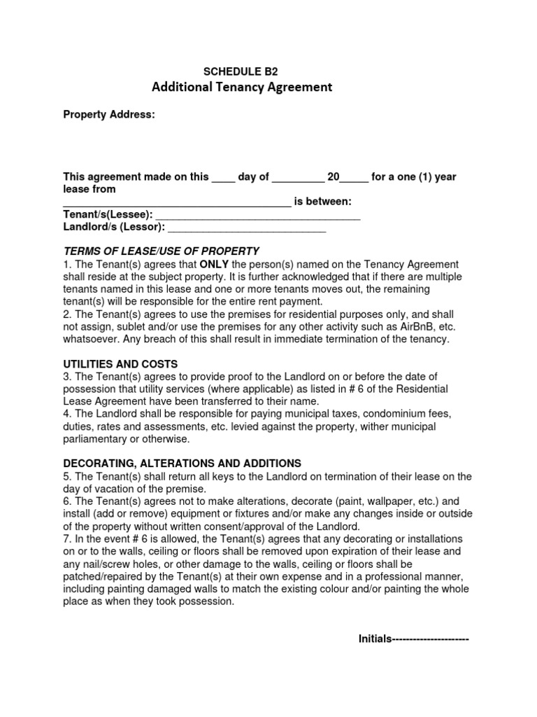 Rent Clause in Tenancy Agreement | PDF | Lease | Leasehold Estate