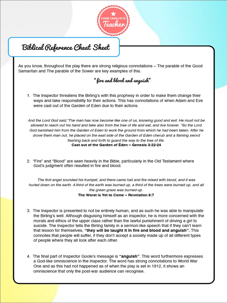 Biblical Reference Cheat Sheet Aic Pdf Garden Of Eden Bible