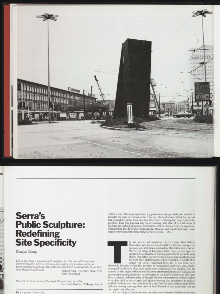 TEXTO - Serra's Public Sculpture_ Redefining Site Specificity - CRIMP ...