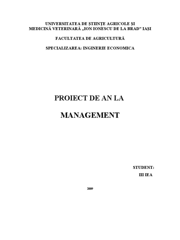 Proiect Management | PDF