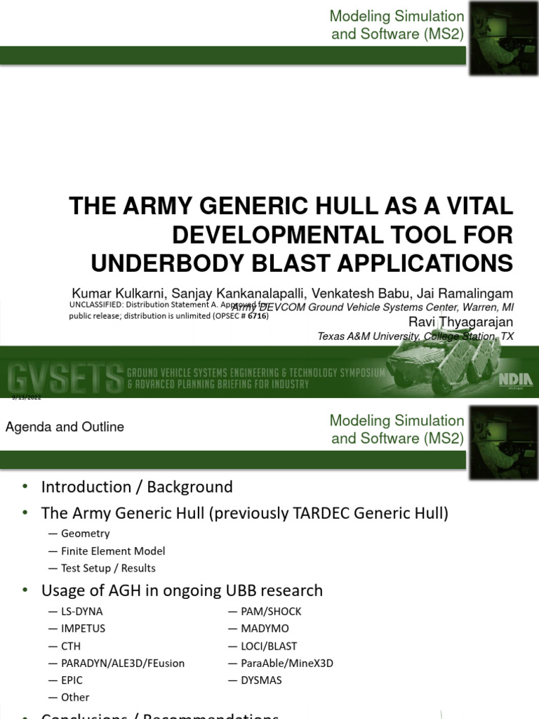 Army Generic Hull for UBB Research | PDF | Simulation | Continuum Mechanics
