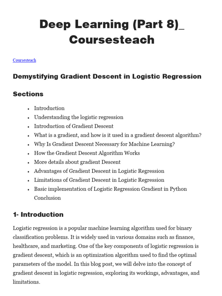 Deep Learning (Part 8) - Coursesteach | PDF | Machine Learning ... Deep Learning (Part 8) - Coursesteach | PDF | Machine Learning ...