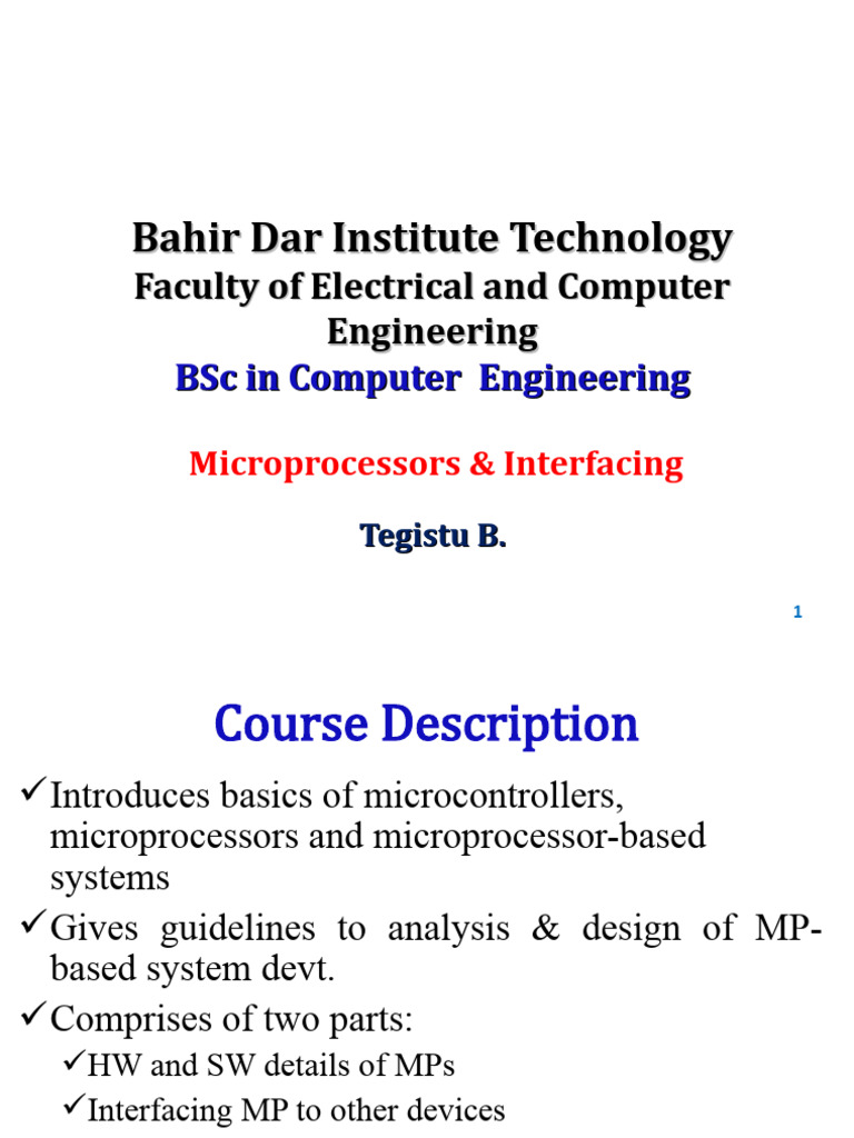 Chapter 1 - Introduction | PDF | Microprocessor | Central Processing Unit
