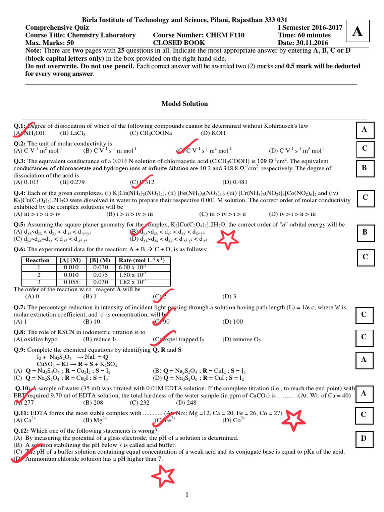 Chem Lab Compre Compiled | PDF | Titration | Chemistry