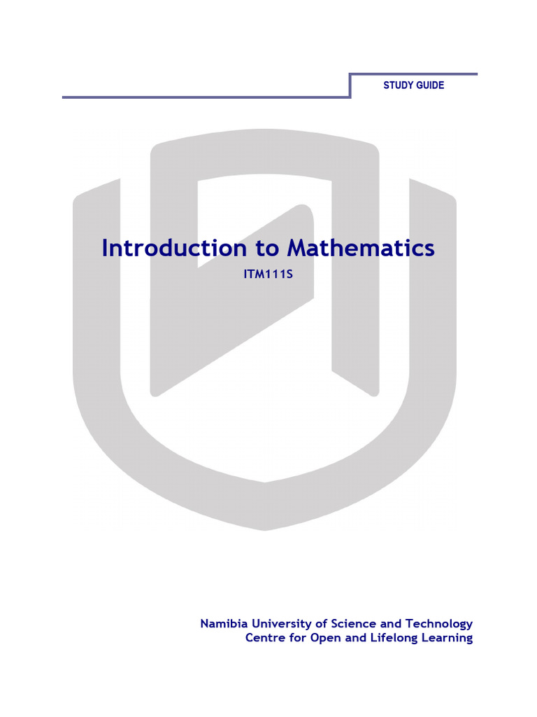 Introduction To Mathematics-Study Guide | PDF | Numbers | Matrix ...