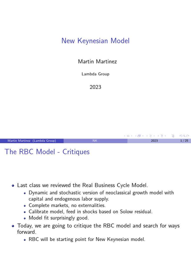 New_Keynesian_Model_-_Slides | Download Free PDF | New Keynesian ...