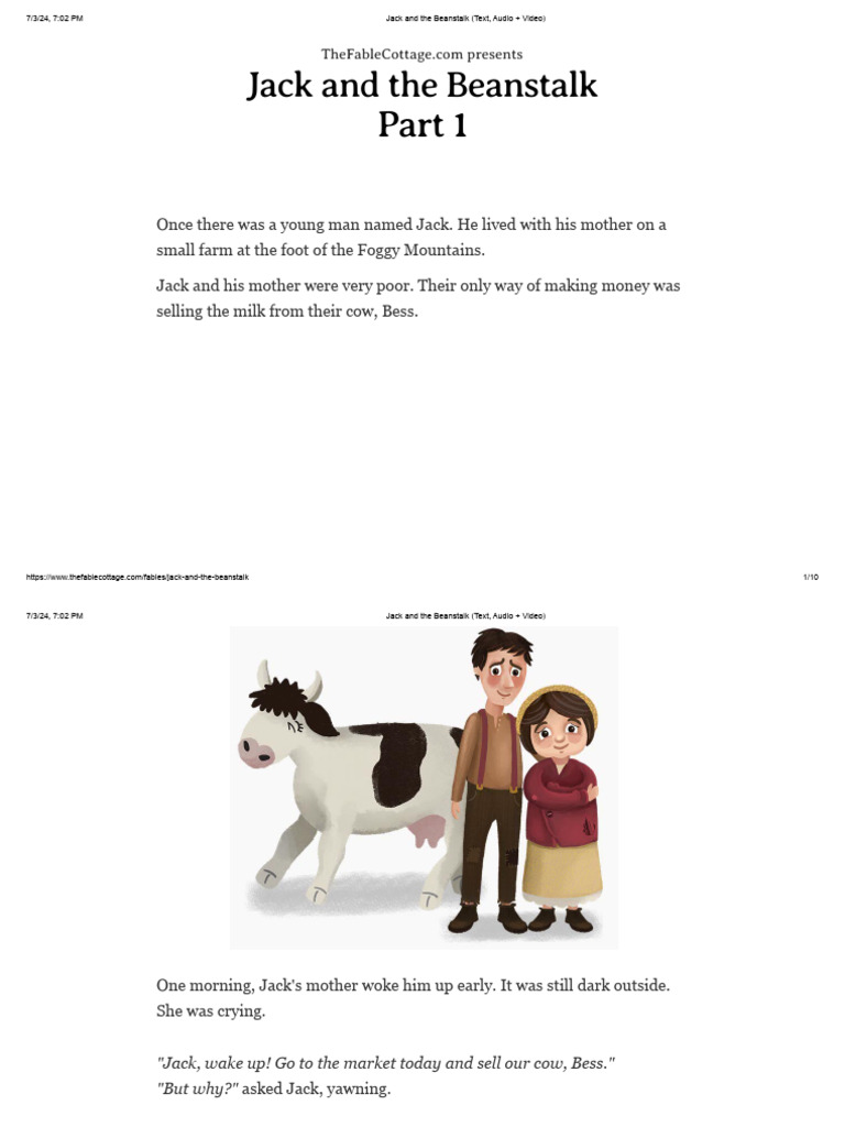 Jack and The Beanstalk (Text, Audio + Video) Now 3 | PDF