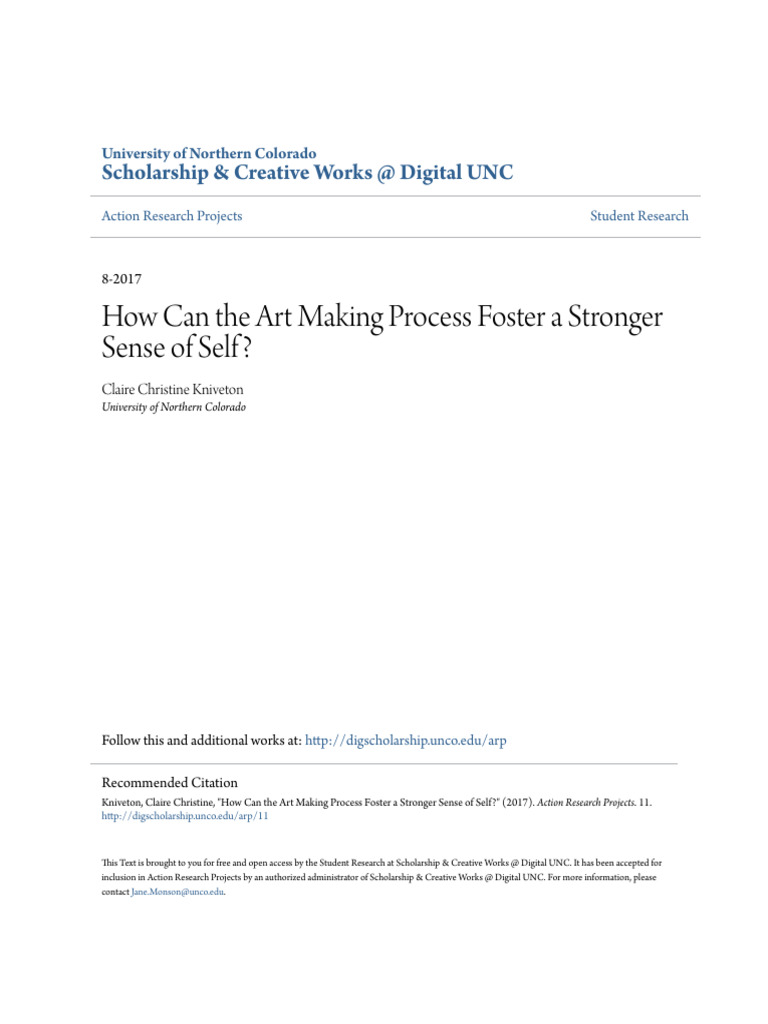 How Can The Art Making Process Foster A Stronger Sense of Self | PDF ...