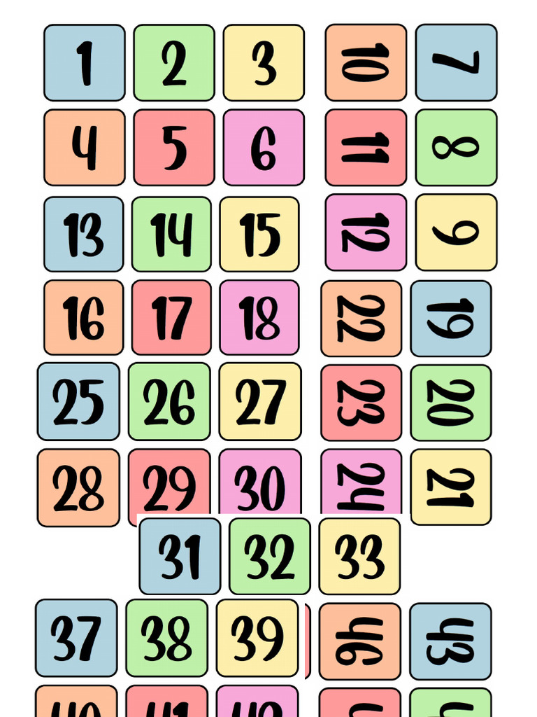 Numero del 1 al 100 | PDF