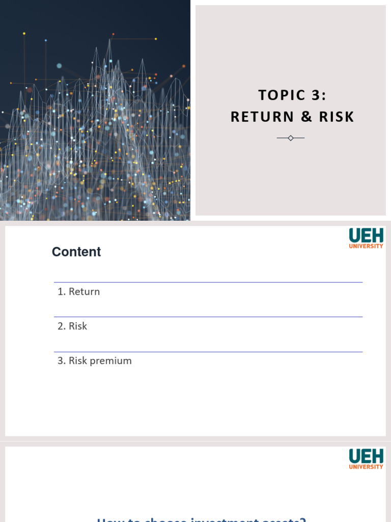Topic 3 - Risk return | Download Free PDF | Financial Risk | Investing