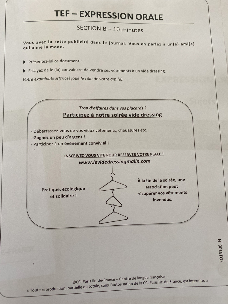 TEF real questions 1st part | PDF