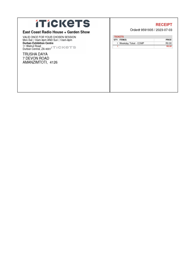 Trusha HandG Show | PDF