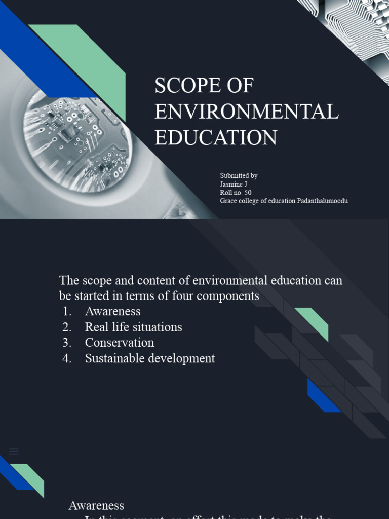 Scope of Environmental Education | PDF