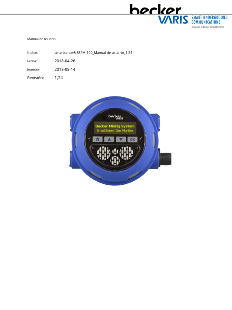 Smartsense® SSFM-100 - User Manual - 1.24.en - Es | PDF | Software ...