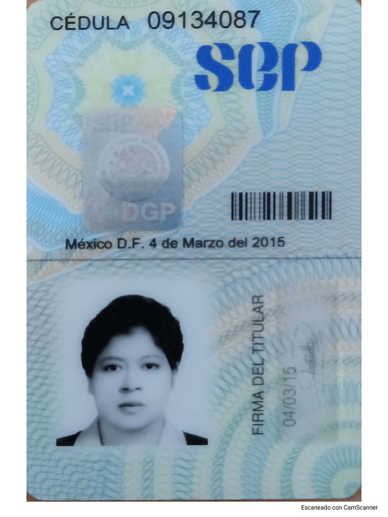 (Cedula) Lic - Bertha | PDF