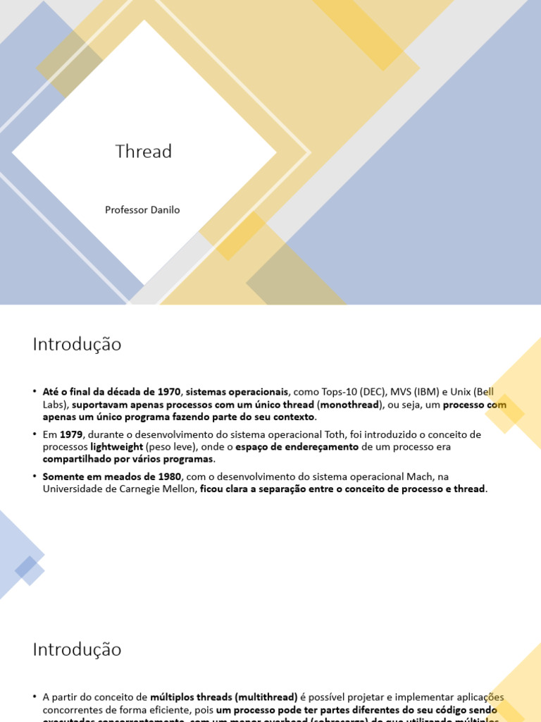 Aula 5 - Thread | PDF | Thread (informática) | Informática