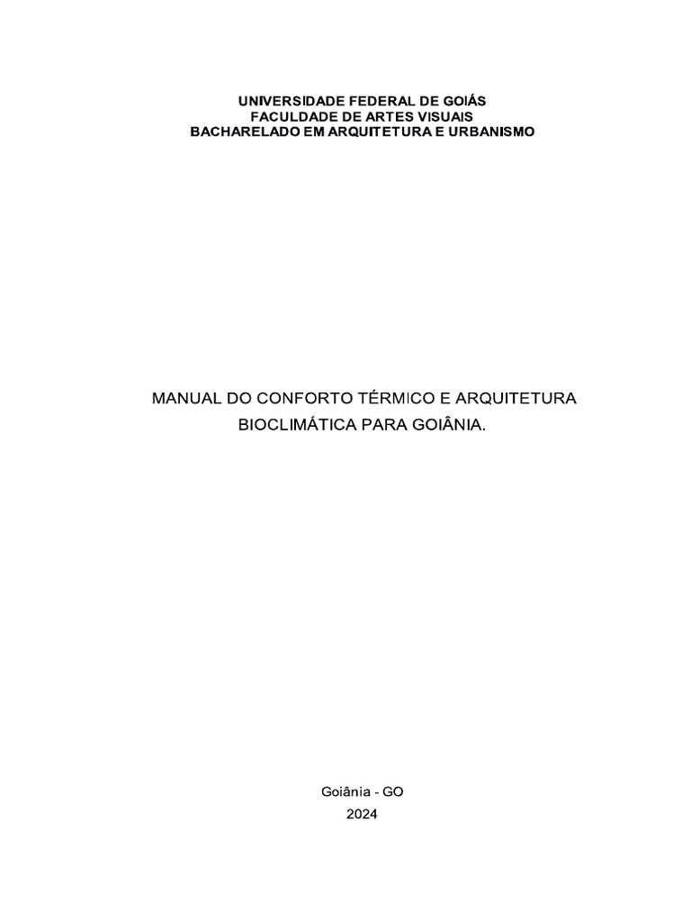 Manual Do Conforto Térmico | PDF