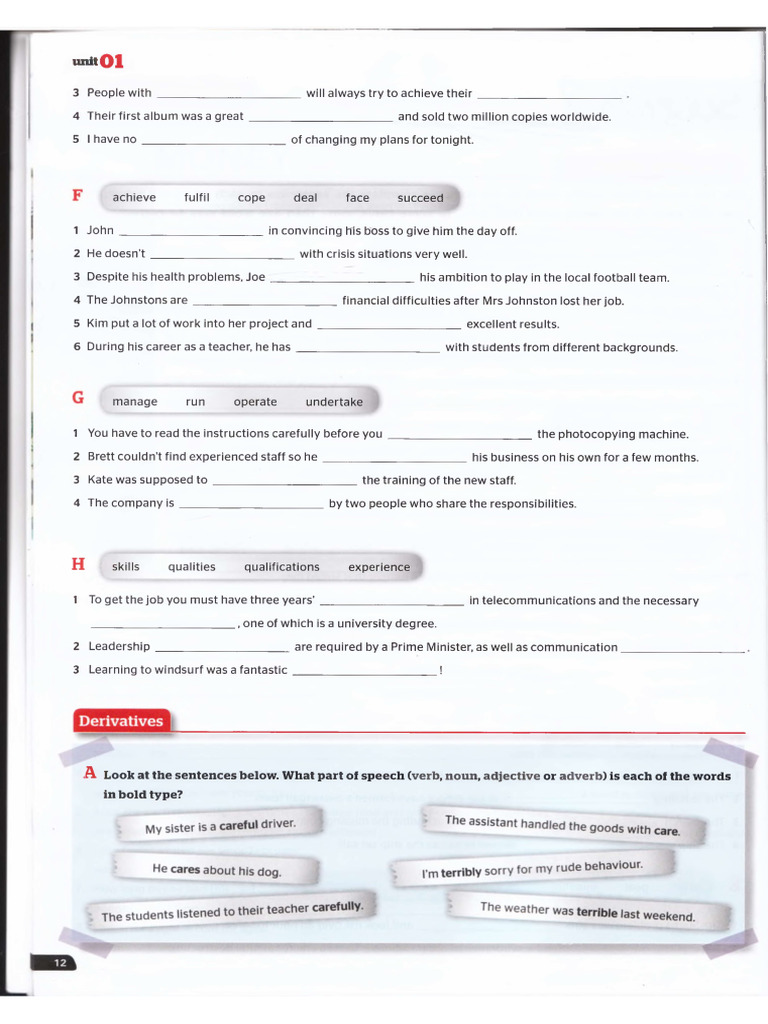 WF Act 4 Use of English B2 - For All Exams | PDF | Adjective | Adverb