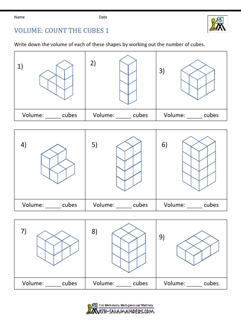 Volume Count the Cubes 1 | PDF