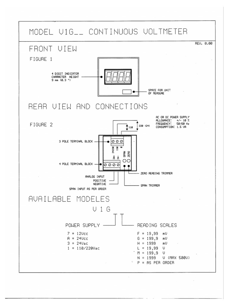 Volmeter V1G10 | PDF