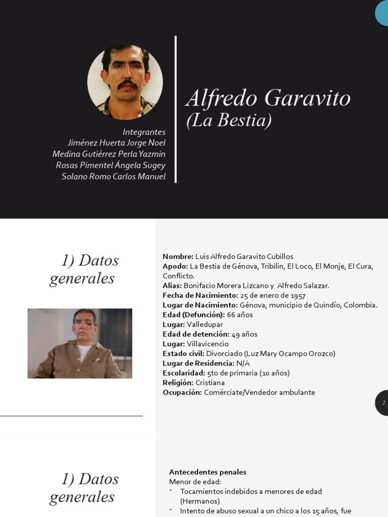 Alfredo Garavito (La Bestia) - 1 | PDF | Homicidio | Desorden de personalidad antisocial
