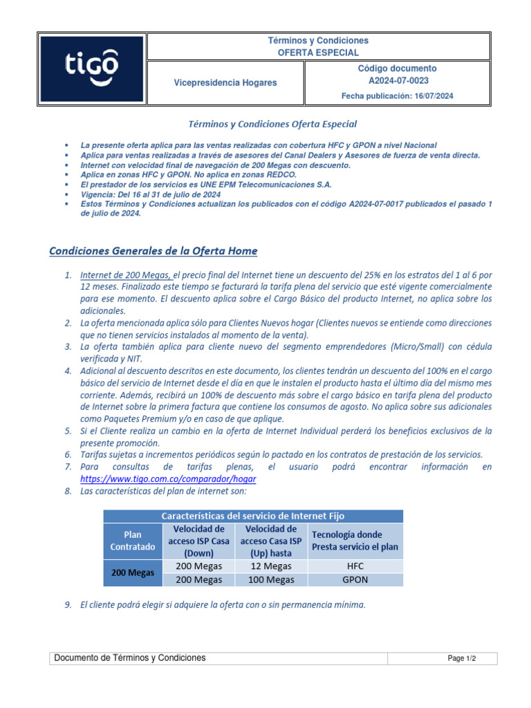 TyC Oferta Especial 3 | PDF | Internet | Industrias de servicio