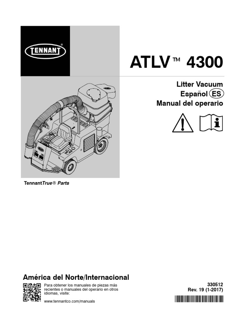 Atlv 4300: Litter Vacuum Español ES Manual Del Operario | PDF | Cambiar ...