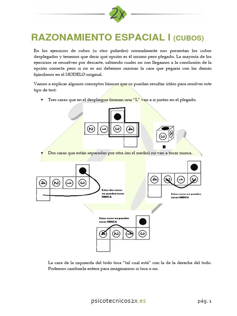 Razonamiento Espacial Cubos | PDF