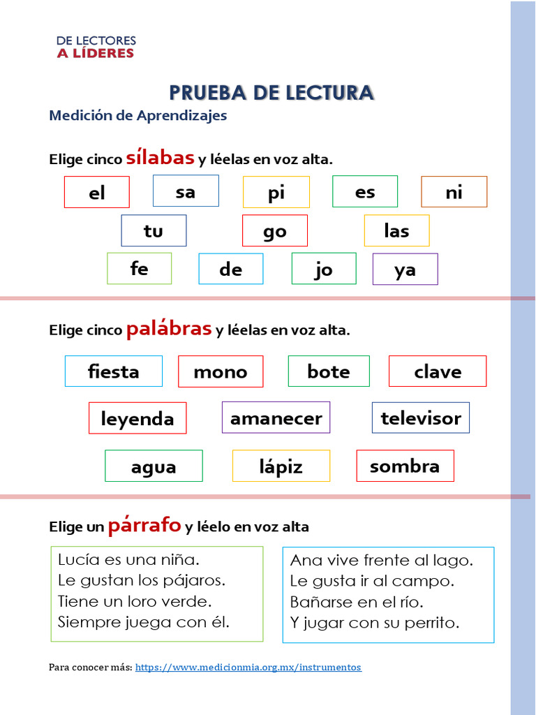 Prueba de Lectura | PDF