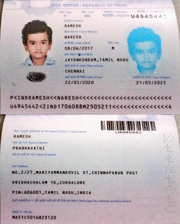 Child Naresh Passport | PDF