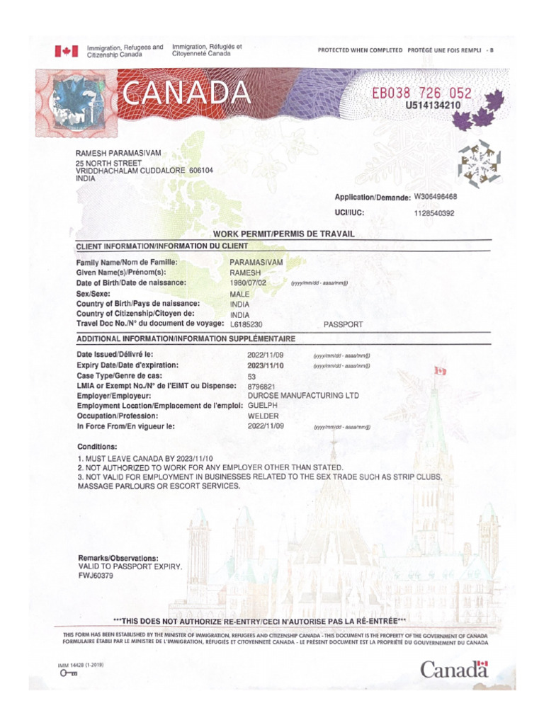 Work Permit | PDF