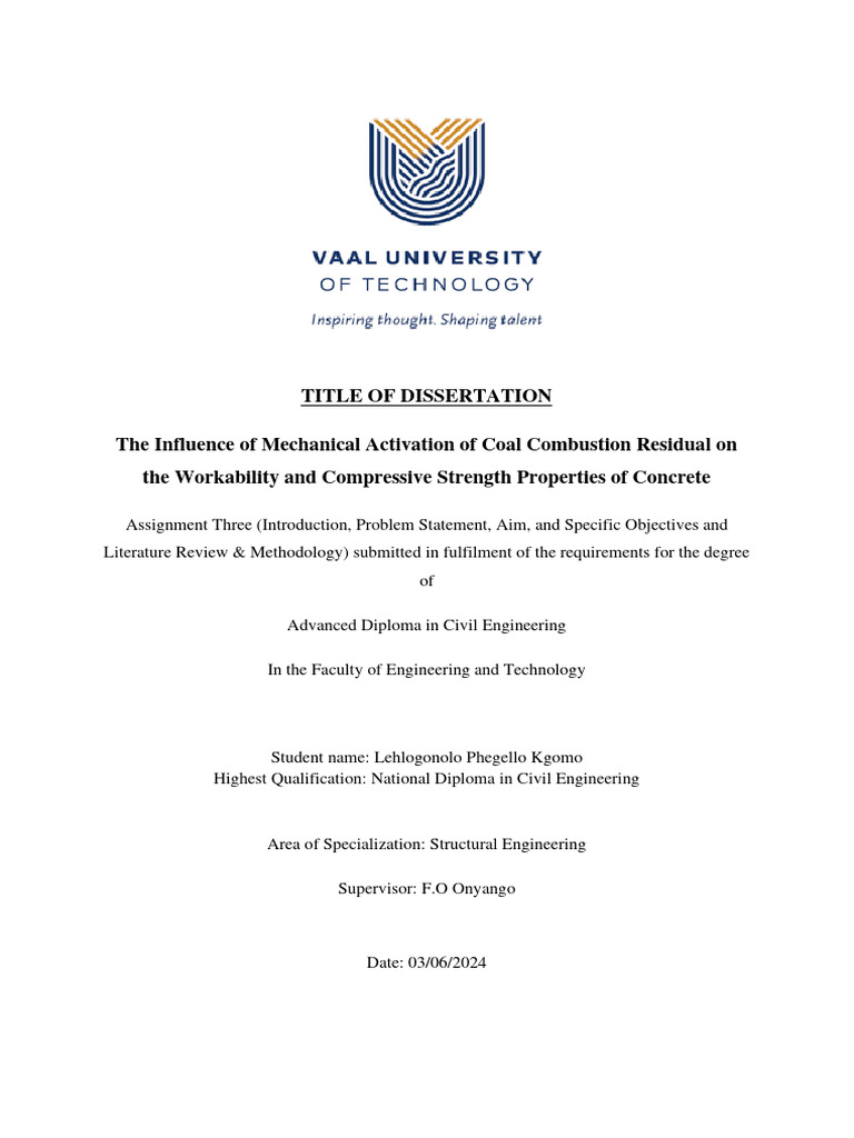 Impact of CBR On Durability of Concrete Final Dissertation 224869086 | PDF | Concrete | Cement