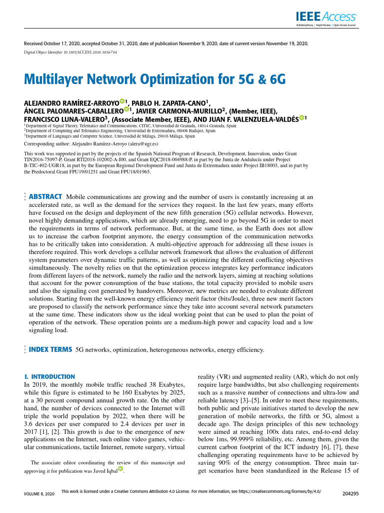Multilayer Network Optimization For 5G Amp 6G | PDF | Computer Network | Telecommunications ...