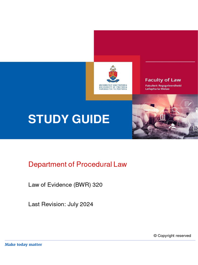 2024.07.19 BWR 320 Study Guide | PDF | Burden Of Proof (Law) | Evidence ...