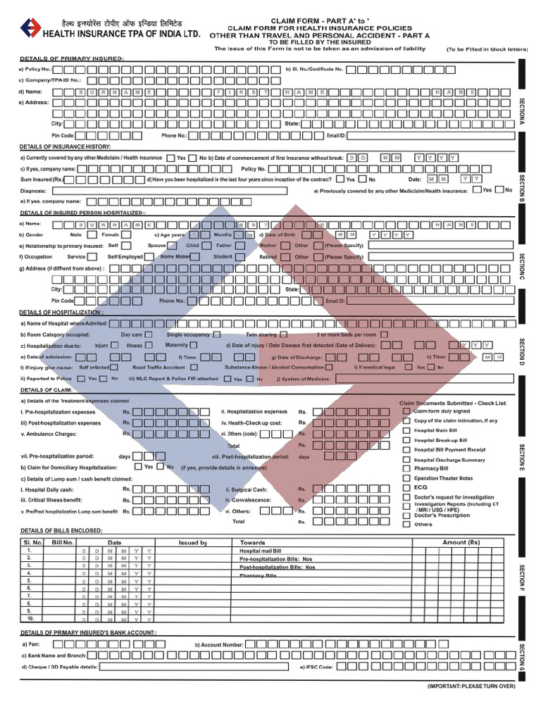 Claim Form 1 | PDF
