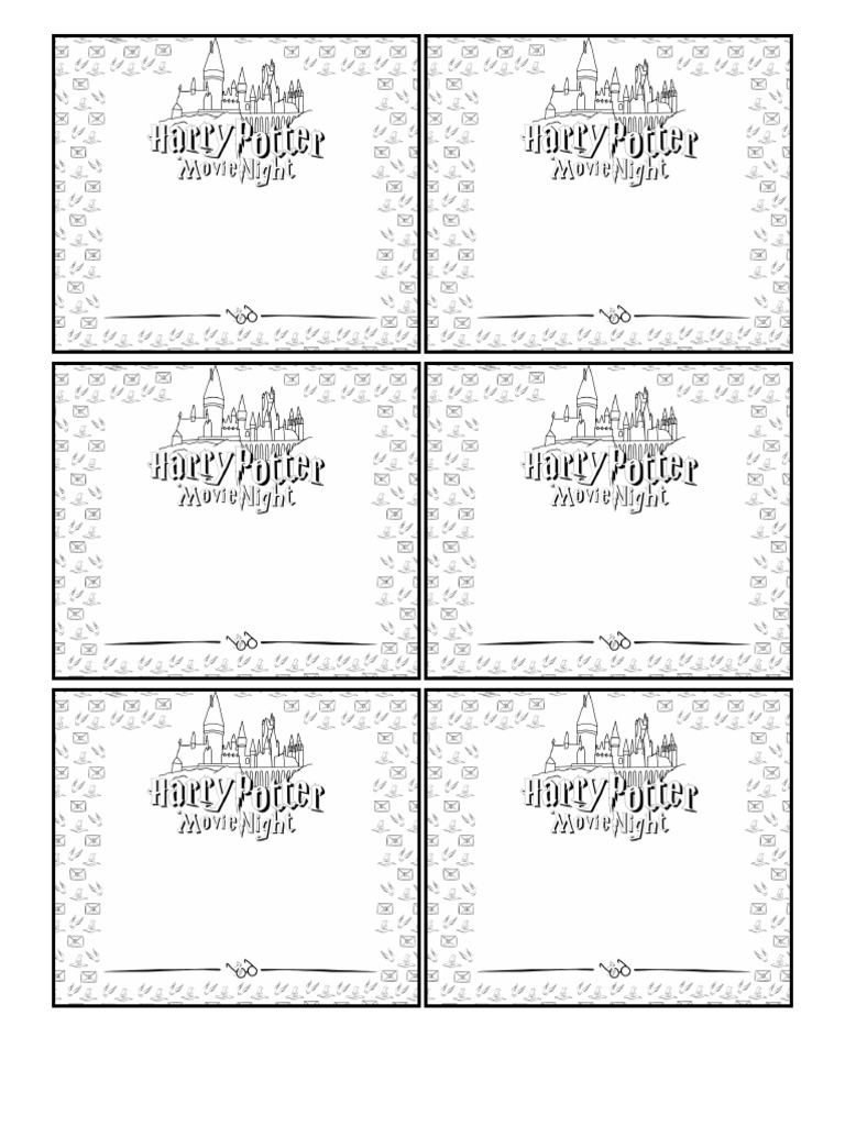 Snack Labels - Harry Potter Theme | PDF