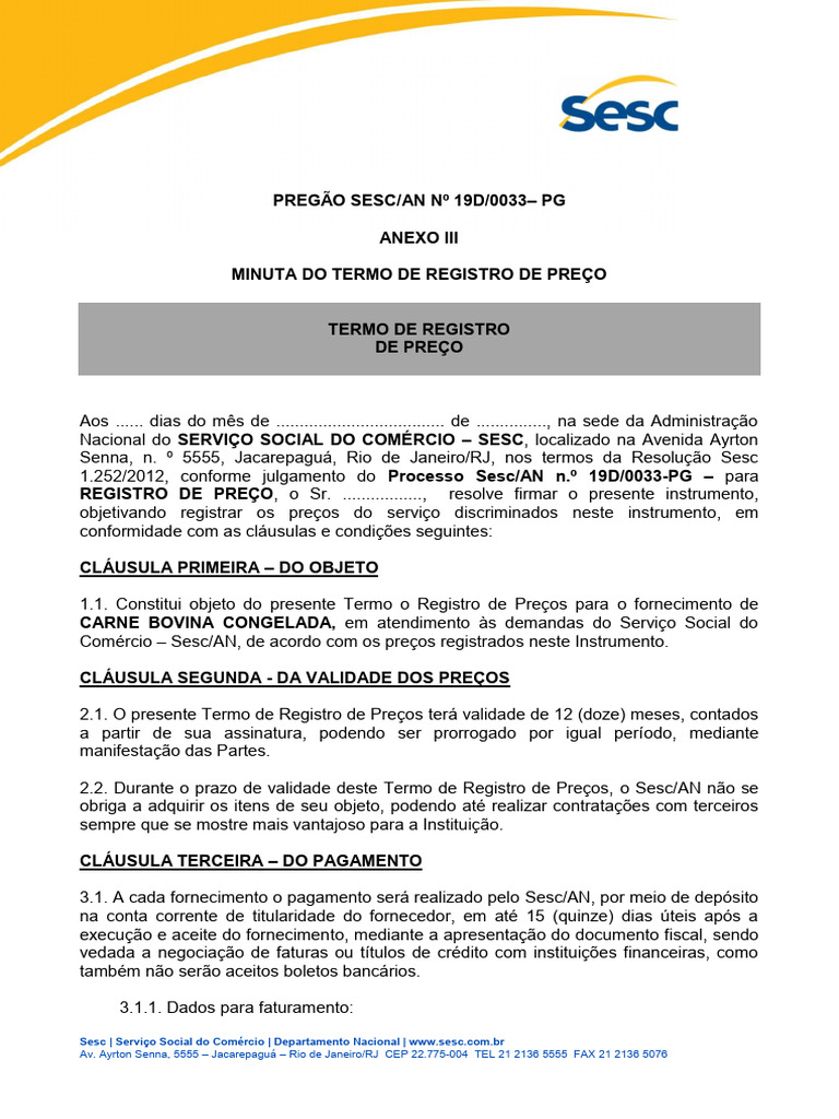 Anexo Iii - Minuta de TRP | PDF