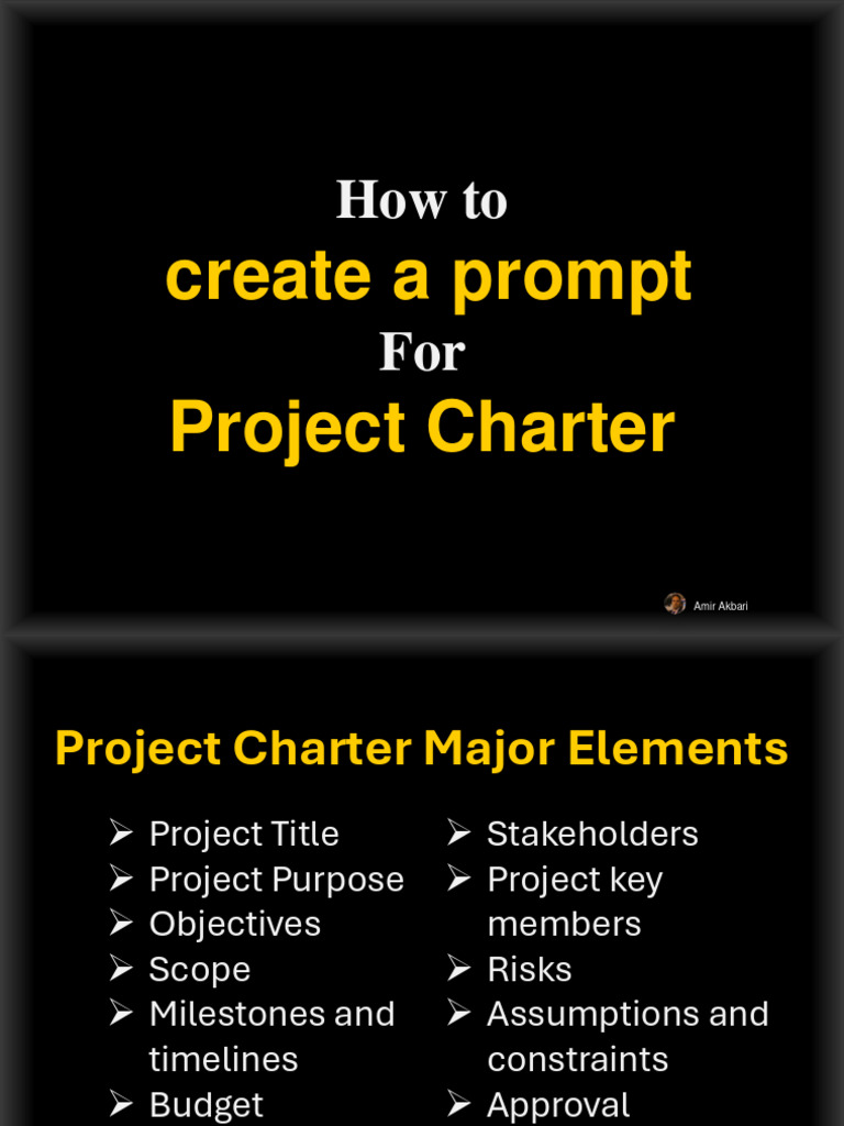 GenAI Prompt For Project Charter 1718979702 | PDF | Business | Finance ...