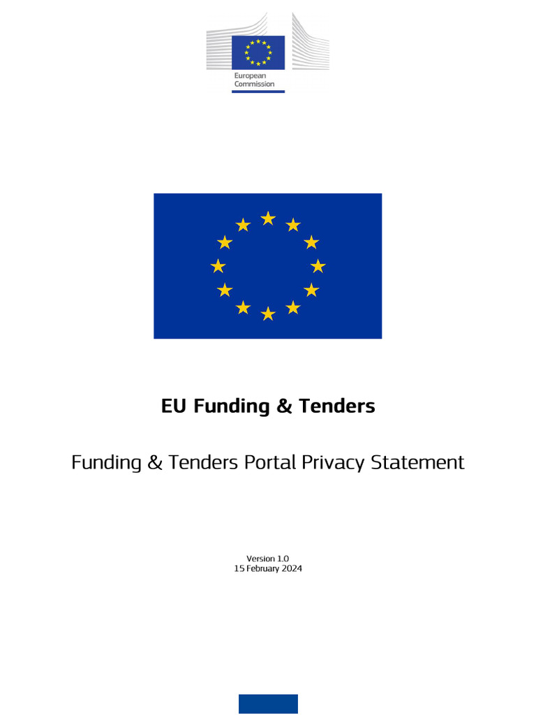 EU Funding & Tenders Portal Privacy Notice | PDF | European Union