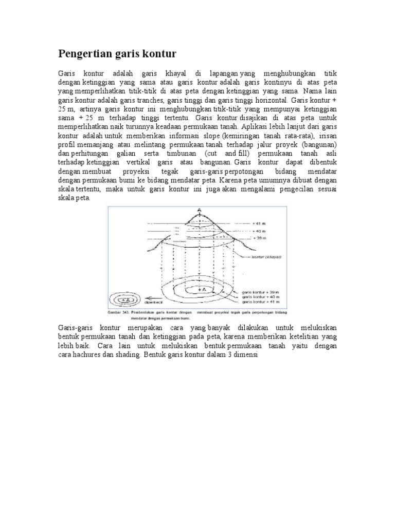 Pengertian Garis Kontur | PDF | Metode & Bahan Ajar