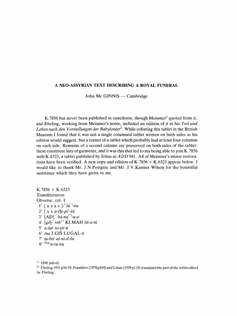 A Neo Assyrian Burial | PDF | Babylon | Assyria