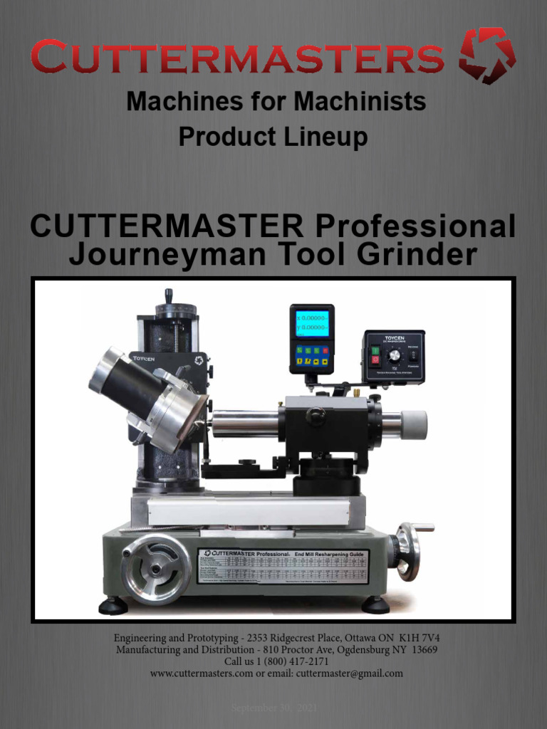 CUTTERMASTER Tool and Cutter Grinders | PDF | Grinding (Abrasive ...